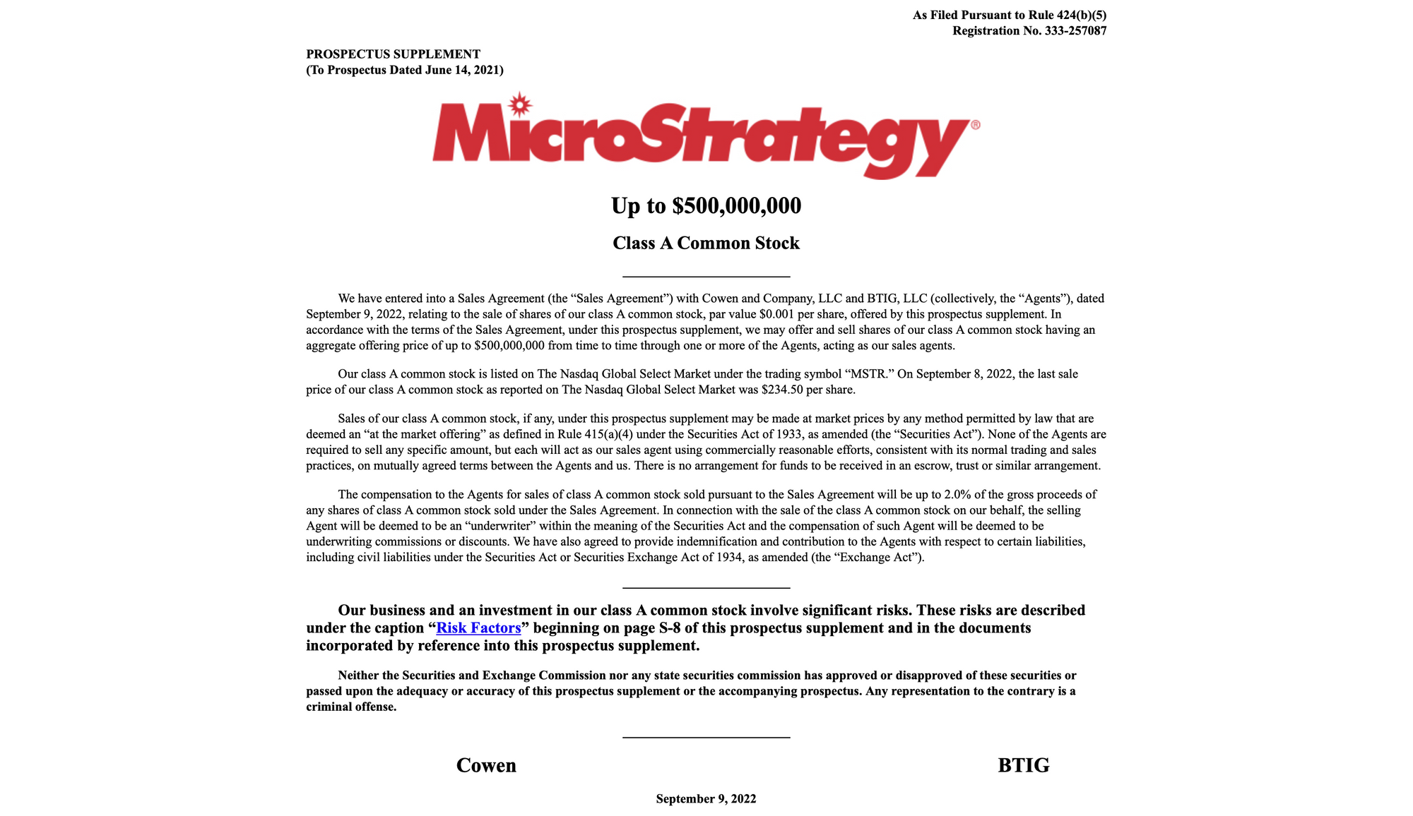 MicroStrategy May Fund Up To $500 Million To Purchase Bitcoin MicroStrategy May Fund Up To $500 Million To Purchase Bitcoin